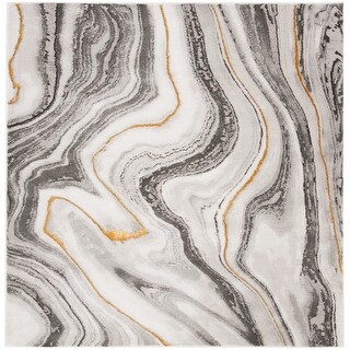 SAFAVIEH Craft Clytie Modern Abstract Marble Pattern Rug - Grey/Gold ...